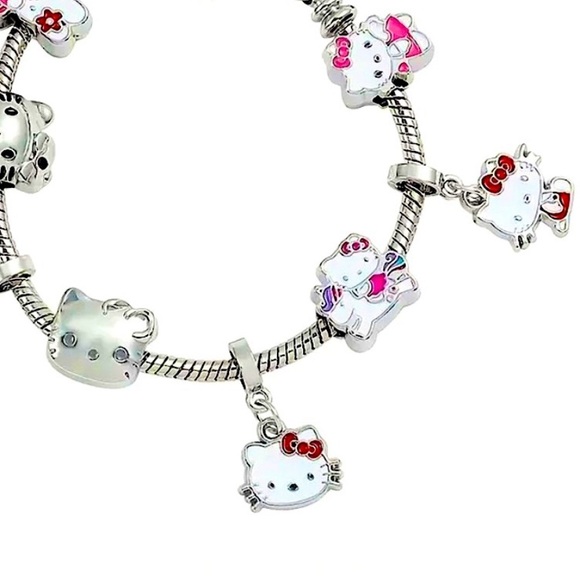 Hello Kitty | Jewelry | Sanrio Hello Kitty Charm Interchangeable Bangle Bracelet | Poshmark